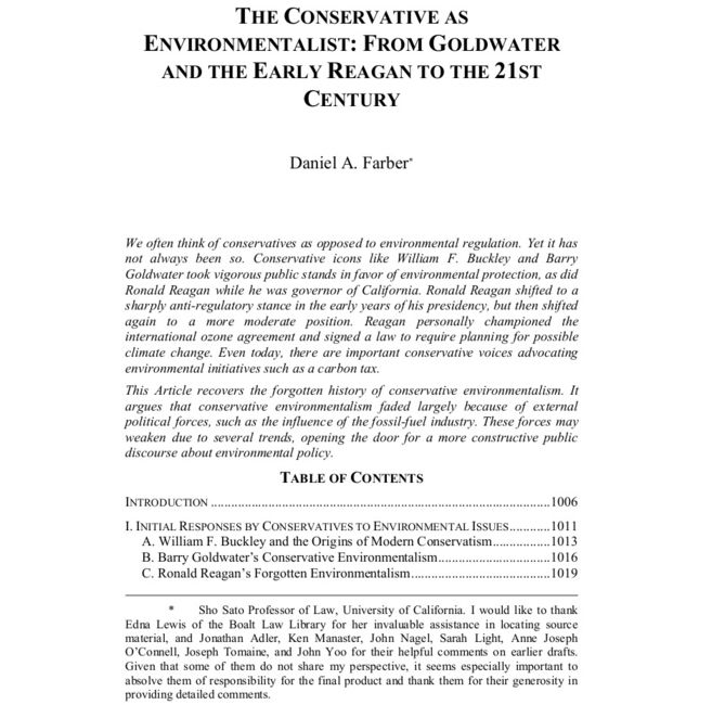 This week’s selected media: The Conservative as Environmentalist: From ...