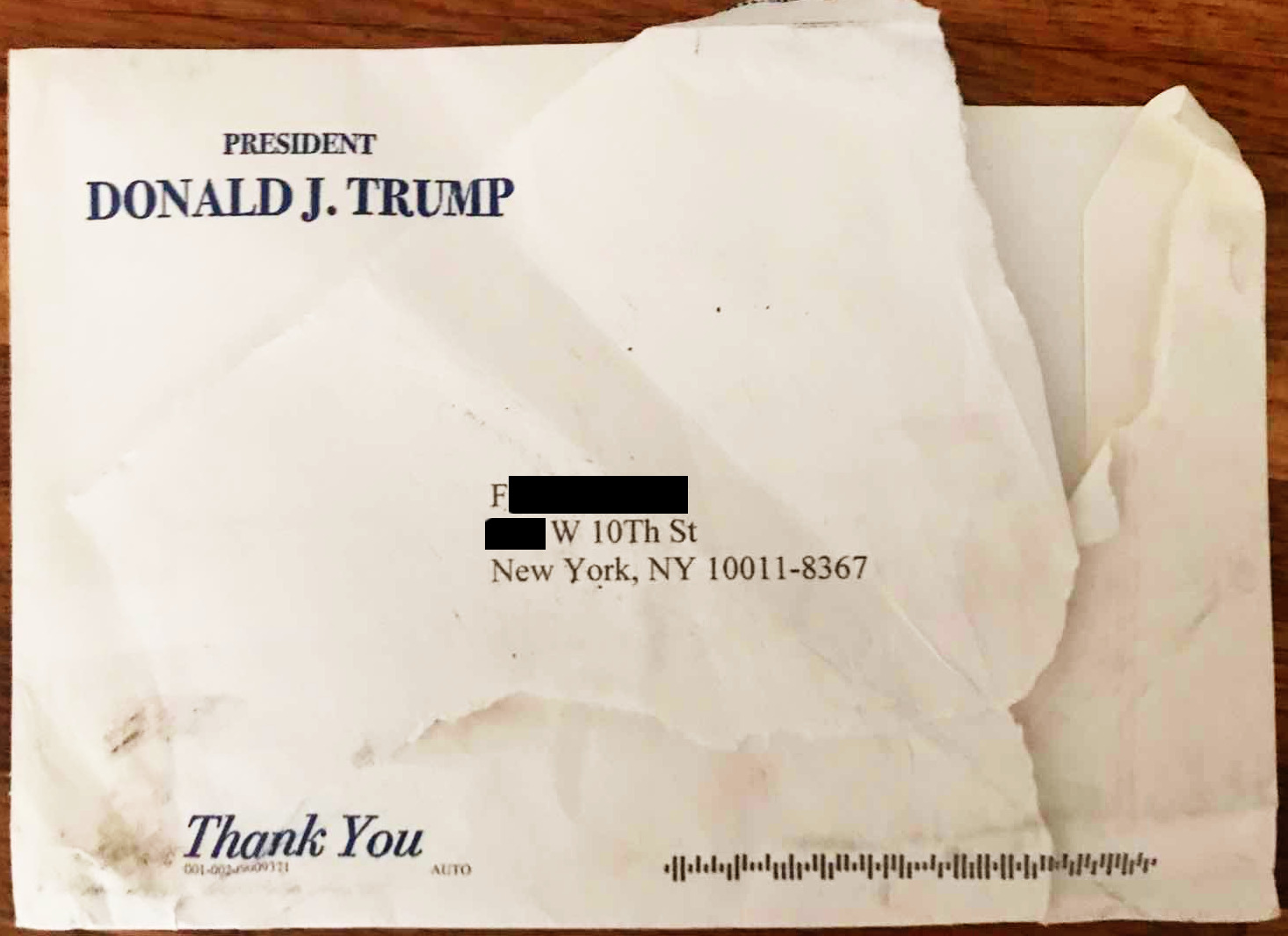 A neighbor’s thank-you letter from Donald Trump (sadly disrespecting ...