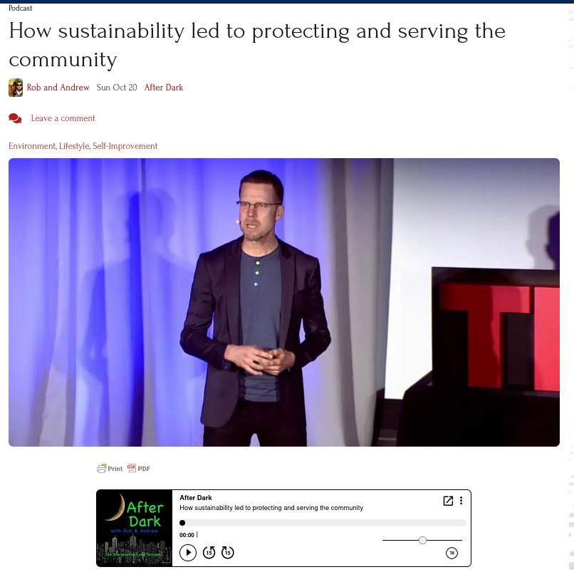 Hear me on America Out Loud: “How sustainability led to protecting and ...