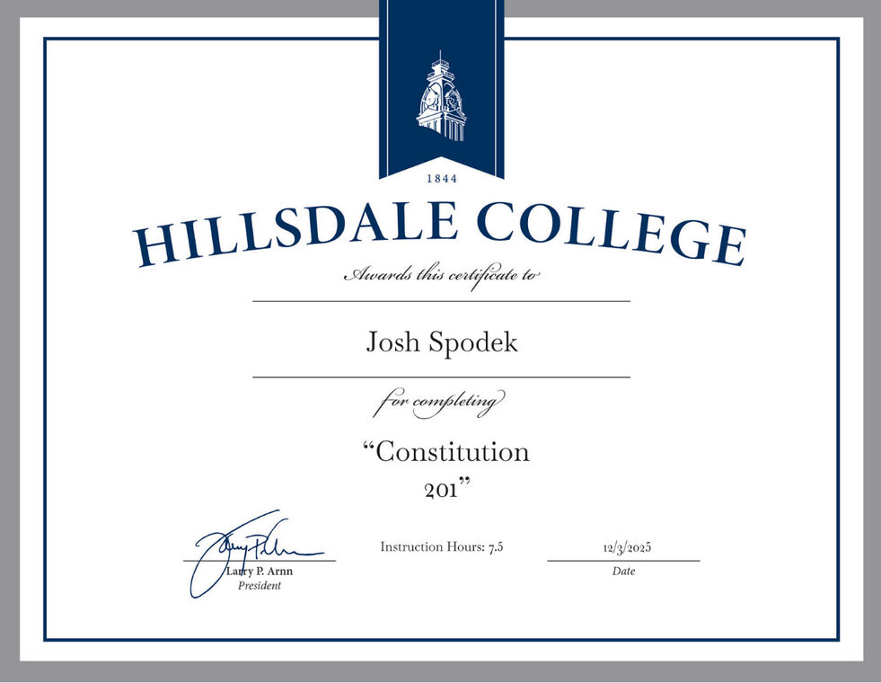 My first Hillsdale College online certificate and why I took the course ...